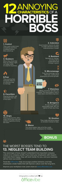 12 Characteristics Of A Horrible Boss & How to Deal With Them (Infographic) - Business2Community