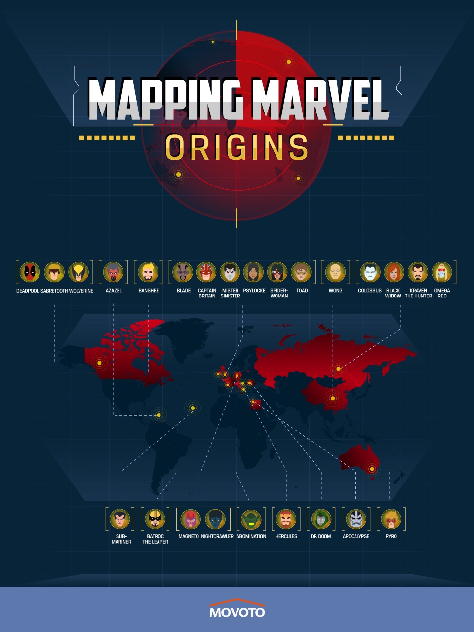 75 Marvel Character Origins Mapped Across The Entire World (Infographic ...