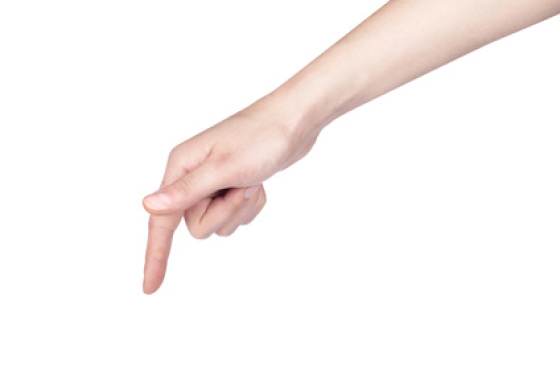 Facebook Finger Pointing Down