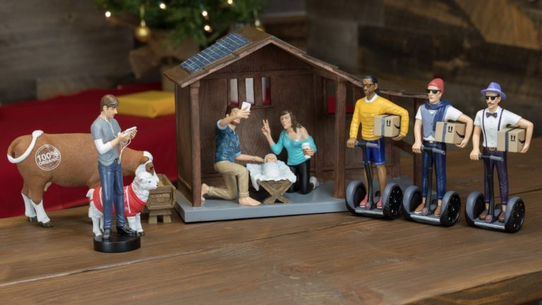 Hipster Nativity Set Features Selfies, Starbucks and Segways [Video ...