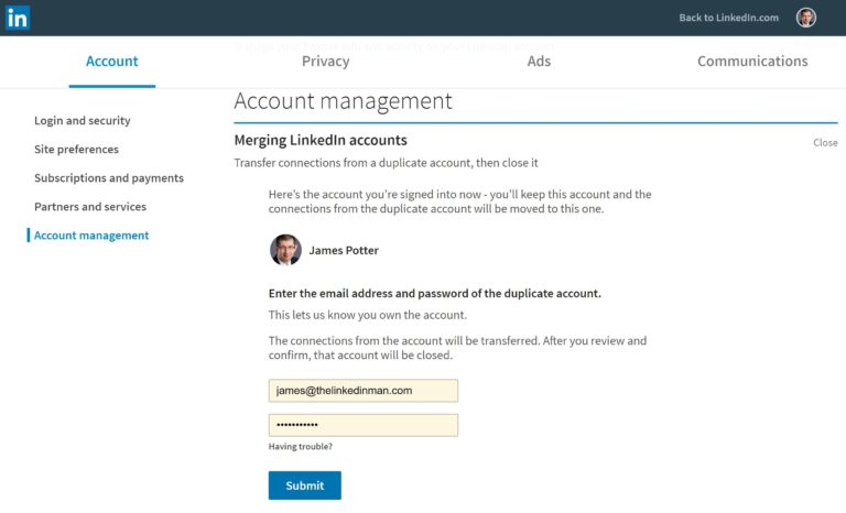 How to Merge Two LinkedIn Accounts: The Complete Guide [Step-by-Step] - B2C