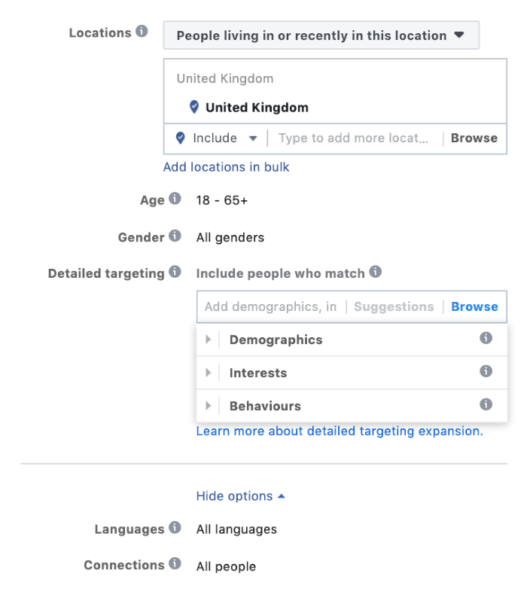 Facebook Targeting Options Explained - Business2Community