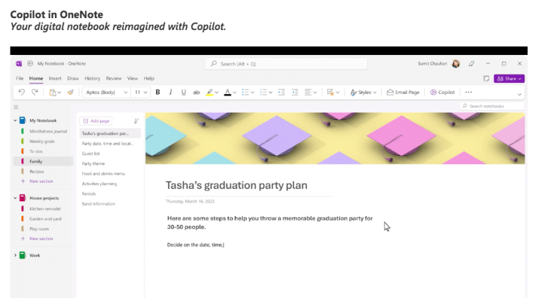 Microsoft Copilot is Now Available on its Note-Taking App OneNote